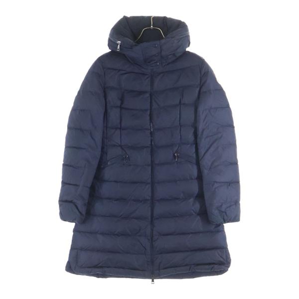 [商品番号]5725L270017[ブランド]MONCLER（モンクレール）[モデル]16AW FLAMMETTE フラメッテ ワッペンロゴ スタンドカラー ジップアップ ダウン ロングジャケット コート ネイビー レディース B20934...