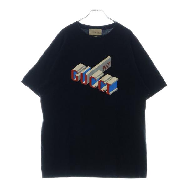 [商品番号]5825G060001[ブランド]GUCCI（グッチ）[モデル]3D 1921Logo プリント Tシャツ ブラック コットン 771758[販売店舗]BRING オンラインショップ