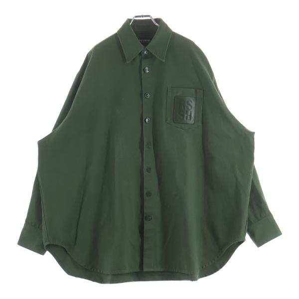 [商品番号]5826D270009[ブランド]RAF SIMONS（ラフシモンズ）[モデル]22AW PIN OVERSIZED DENIM SHIRT ロゴパッチ オーバーサイズ デニムシャツ カーキ 222-M243[販売店舗]BRIN...