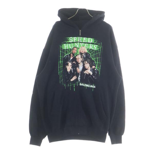 [商品番号]7026B190009[ブランド]BALENCIAGA（バレンシアガ）[モデル]19SS SPEED HUNTERS ZIP UP HOODIE スピードハンターズジップアップフーディ パーカー ブラック 559100 TDV3...