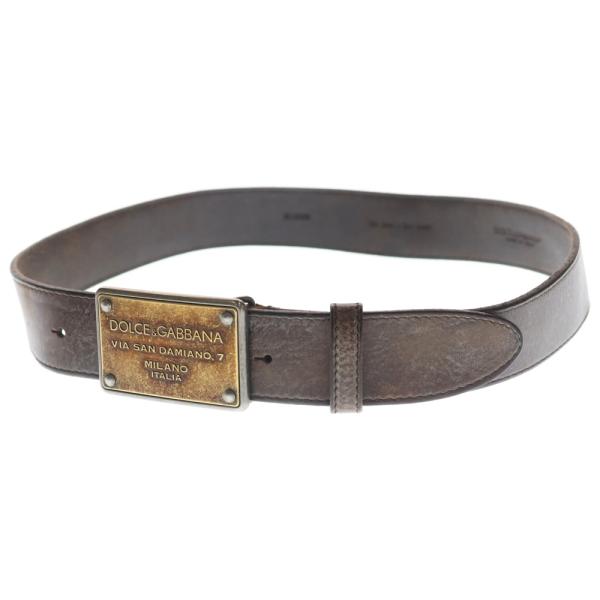 [商品番号]7226C260007[ブランド]DOLCE &amp; GABBANA（ドルチェアンドガッバーナ）[モデル]ロゴプレート バックル レザーベルト ゴールド/ブラウン BC3200[販売店舗]BRING オンラインショップ
