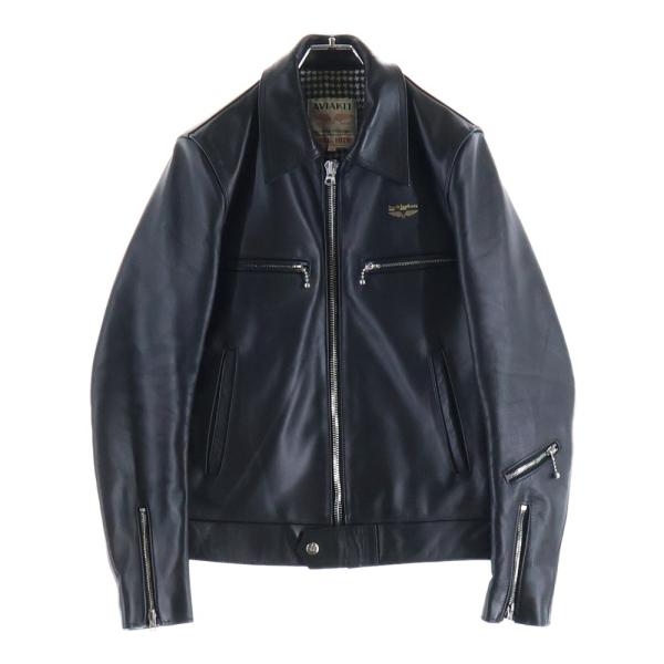[商品番号]8226D030003[ブランド]Lewis Leathers（ルイスレザー）[モデル]AVIAKIT ドミネーター タイトフィット ホースハイド レザージャケット 裏地千鳥柄 ブラック[販売店舗]BRING有楽町マルイ店