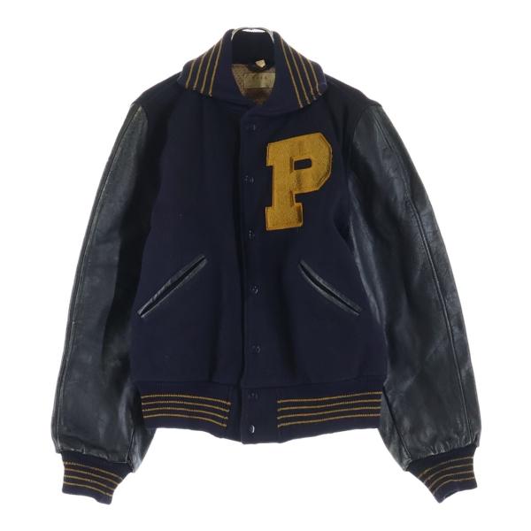 [商品番号]8326I060023[ブランド]VINTAGE（ヴィンテージ）[モデル]BUTWIN 50S〜60S SHEA SPORTING GOODS CO. ピッツバーグ スナップボタン スタジアム ジャンパー ネイビー/イエロー[販...