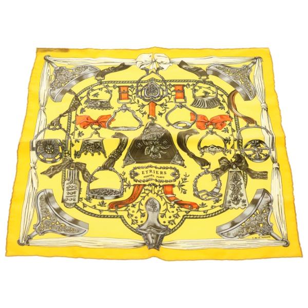 [商品番号]8526A170012[ブランド]HERMES（エルメス）[モデル]カレ40 Etriers シルクスカーフ イエロー[販売店舗]BRING オンラインショップ