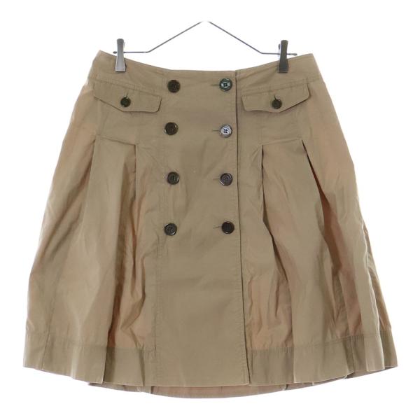 [商品番号]9025G310076[ブランド]BURBERRY LONDON（バーバリーロンドン）[モデル]フロントボタン コットンポリ タックプリーツスカート ブラウン レディース B2S27-172-42[販売店舗]BRING THRI...