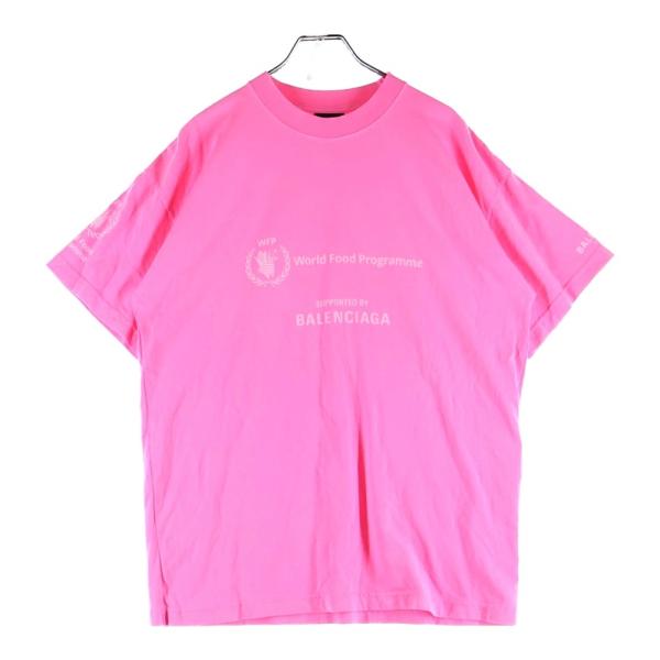 [商品番号]9025I100054[ブランド]BALENCIAGA（バレンシアガ）[モデル]WFP T-SHIRT WOLD FOOD PROGRAMME ワールド フード プログラム 両面プリント モックネック 半袖Tシャツ ピンク 61...