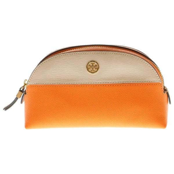 [商品番号]9025I260170[ブランド]TORY BURCH（トリー バーチ）[モデル]ロビンソン バイカラー メイクポーチ レディース オレンジ/ピンク[販売店舗]BRING オンラインショップ