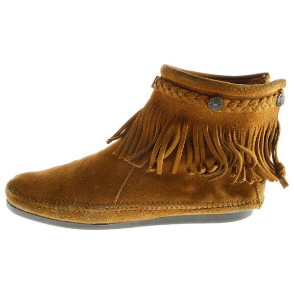 [商品番号]9025J020122[ブランド]Minnetonka（ミネトンカ）[モデル]HI TOP BACK ZIP BOOT ハイトップ バックジップアップ スウェードレザー ウェスタンショートブーツ ブラウン[販売店舗]BRING ...