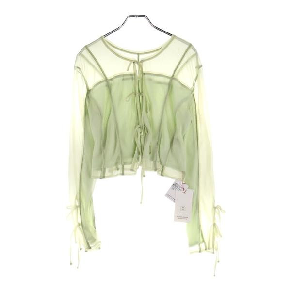 [商品番号]9025J090120[ブランド]MAISON SPECIAL（メゾンスペシャル ）[モデル]REVERSIBLE SHEER CARDIGAN リバーシブル フロントリボン シアーカーディガン ライトグリーン レディース 21...