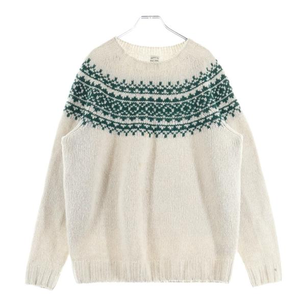 [商品番号]9025J300051[ブランド]SHETLAND ISLES WOOLLEN MILLS（シェトランドアイルウールンミルズ）[モデル]UK製 ノルディック柄 ウールニット セーター ベージュ[販売店舗]BRING オンラインショップ