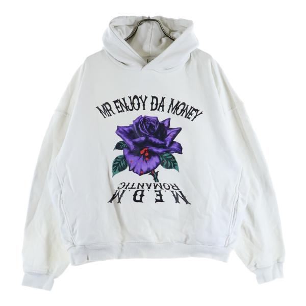 [商品番号]9025K080012[ブランド]MR.ENJOY DA MONEY（ミスター エンジョイ ダ マネー）[モデル]フロントフラワーロゴプリント スウェット プルオーバーパーカー ホワイト MEDM00044[販売店舗]BRING大宮店