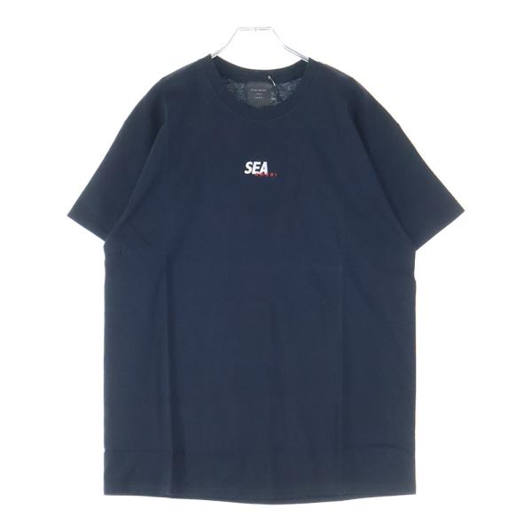 [商品番号]9025K180081[ブランド]WIND AND SEA（ウィンダンシー）[モデル]×AMERI S/S T-SHIRT アメリ ロゴ刺繍 クルーネック 半袖Tシャツ カットソー ネイビー WDS-AMR-04[販売店舗]BR...