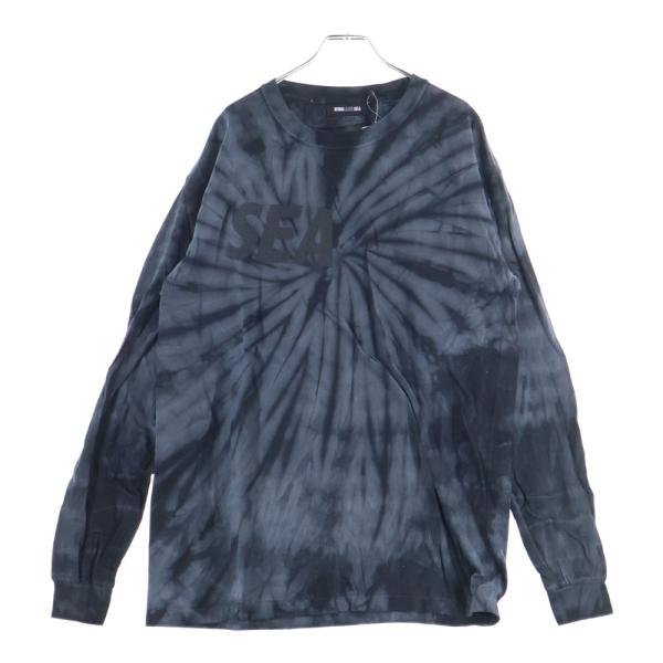 [商品番号]9025K180109[ブランド]WIND AND SEA（ウィンダンシー）[モデル]TYE-DYE LONG T タイダイ柄 クルーネック ロングスリーブ 長袖Tシャツ カットソー ブラック/グレー WDS-AMRG-02[販...