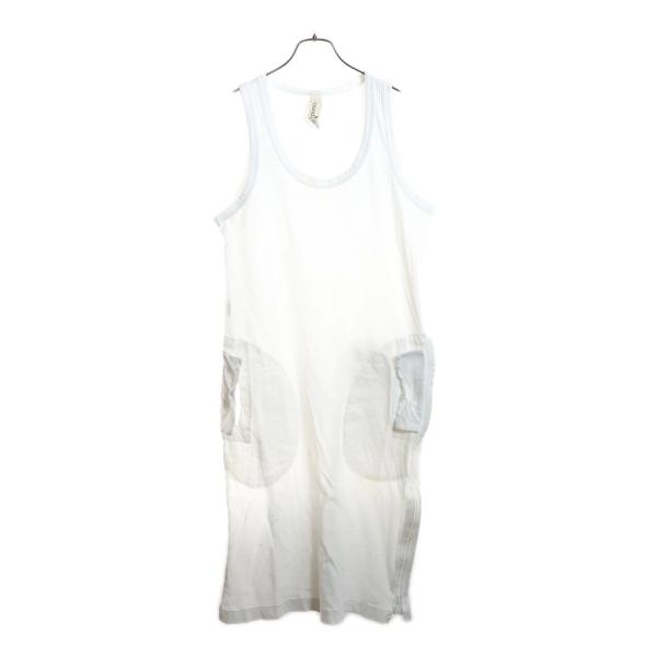 [商品番号]9025K200054[ブランド]Ground Y（グラウンドワイ）[モデル]SAMPLE サイドジップ アシンメトリー コットンノースリーブワンピース レディース ホワイト[販売店舗]BRING オンラインショップ