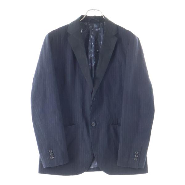 [商品番号]9025K260059[ブランド]COMMON MEETS UNCOMMON（コモンミーツアンコモン）[モデル]裏地総柄プリント ストライプテーラードジャケット ネイビー OC5B2J01SB[販売店舗]BRING オンラインショップ