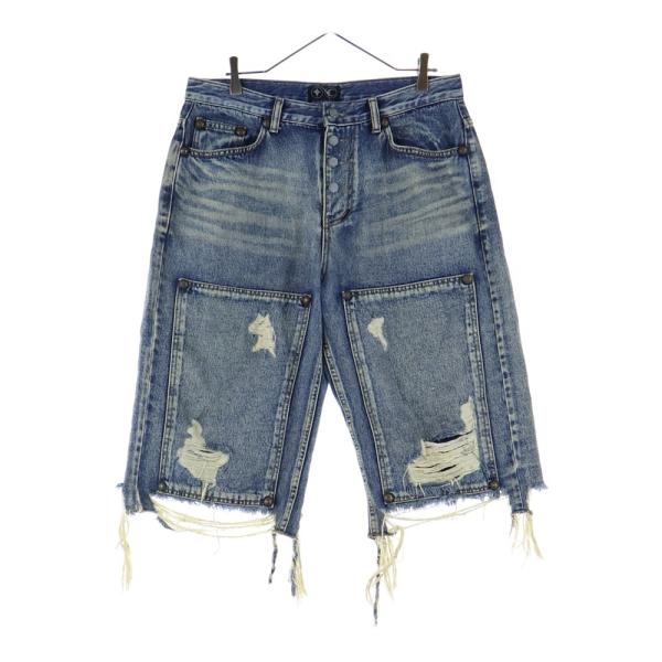 [商品番号]9025K270041[ブランド]THUG CLUB（サグクラブ）[モデル]DOUBLE KNEE DAMAGE SHORTS ダブルニー ダメージ デニムショーツ ハーフパンツ インディゴ TC24PT0301[販売店舗]BR...