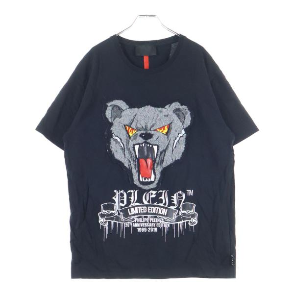 [商品番号]9025L020131[ブランド]NO BRAND（ノーブランド）[モデル]Philipp Plein フィリップ プレイン テディベア フロントロゴ刺繍 クルーネック半袖Tシャツ カットソー ブラック MTK3522[販売店舗...