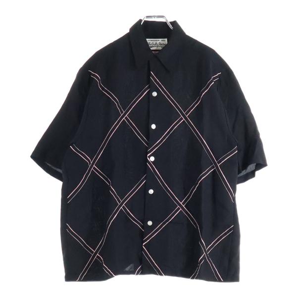 [商品番号]9025L030026[ブランド]WACKO MARIA（ワコマリア）[モデル]24SS ×WOLF'S HEAD 50'S SHIRT S/S TYPE 3 ウルフズヘッド フィフティーズ オープンカラー 半袖シャツ ブラック...