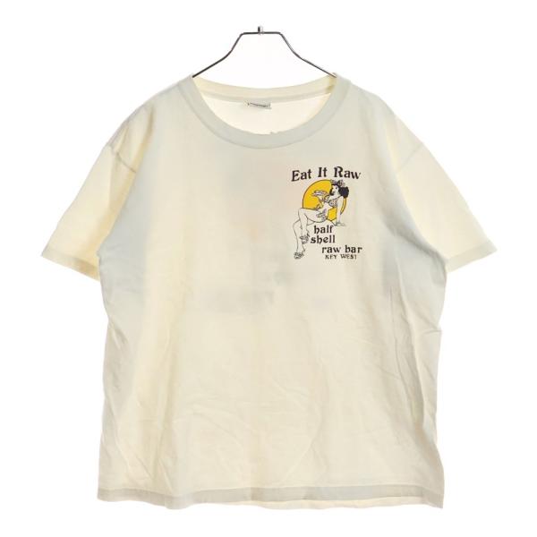 [商品番号]9025L060042[ブランド]VINTAGE（ヴィンテージ）[モデル]90S VINTAGE Half Shell Raw Bar ハーフシェル ロウバー プリントTシャツ 半袖カットソー ホワイト[販売店舗]BRING オ...