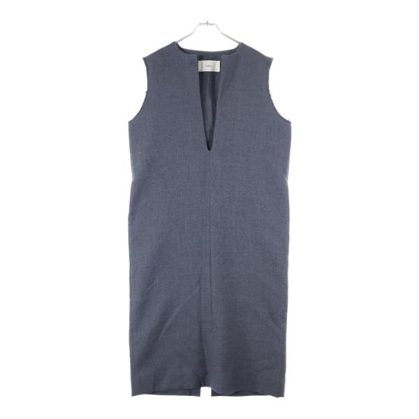 [商品番号]9025L100048[ブランド]TODAYFUL（トゥデイフル）[モデル]23AW DOUBLEFACE WOOL KEYNECK DRESS ダブルフェイス ウールキーネックドレス ノースリーブワンピース レディース グレー...