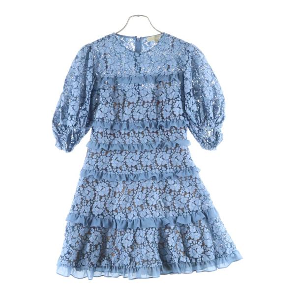 [商品番号]9025L100072[ブランド]MICHAEL KORS（マイケルコース）[モデル]CORDED LACE RUFFLED DRESS コードレス フリル フラワーパターン ドレス ワンピース ネイビー レディース MS08Z...