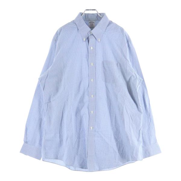 [商品番号]9025L100177[ブランド]BROOKS BROTHERS（ブルックス ブラザーズ）[モデル]REGENT チェック柄 ボタンダウン 長袖シャツ ブルー[販売店舗]BRING オンラインショップ