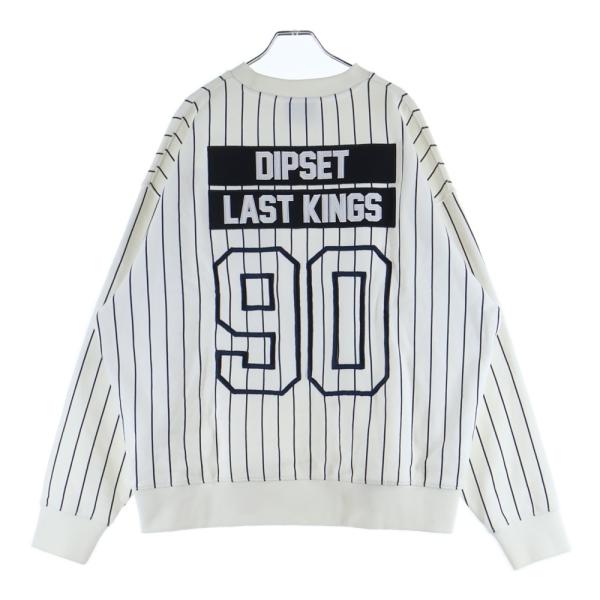 [商品番号]9025L110073[ブランド]NO BRAND（ノーブランド）[モデル]DIPSET LAST KINGS バックロゴエンブロイダリー ストライプ クルーネック スウェット ホワイト/ネイビー[販売店舗]BRING オンライ...