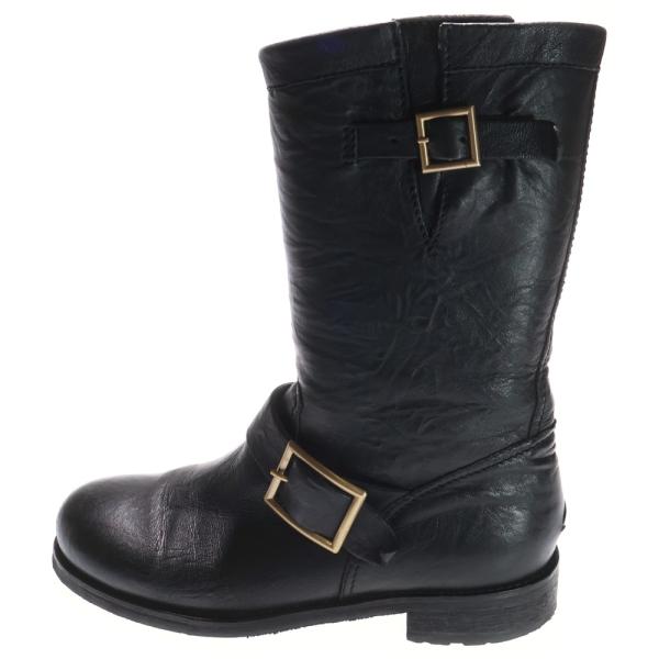 [商品番号]9025L230002[ブランド]JIMMY CHOO（ジミーチュウ）[モデル]BIKER LEATHER UNLINED バイカー レザー アンラインド エンジニア ブーツ ブラック 247BIKER[販売店舗]BRING オ...
