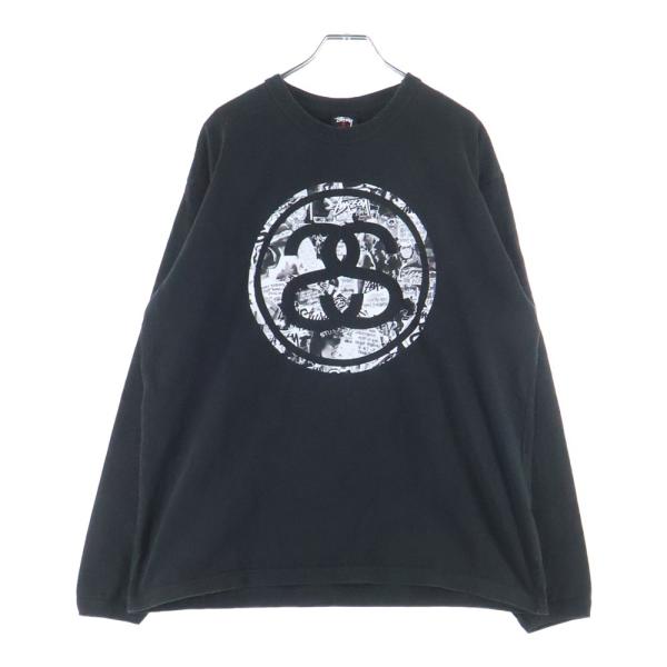 [商品番号]9026A060047[ブランド]STUSSY（ステューシー）[モデル]00S VINTAGE SS-LINK L/S TEE ヴィンテージ SSリンク メキシコ製 両面ロゴプリントTシャツ 長袖クルーネックカットソー ブラック...