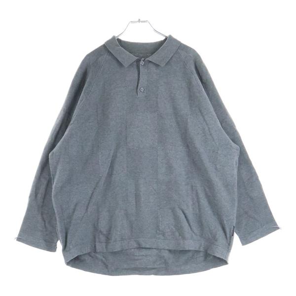 [商品番号]9026A070352[ブランド]GOOPiMADE（グーピーメイド）[モデル]×AES エーイーエス ブロッキングデザイン 長袖ニットポロシャツ グレー[販売店舗]BRING オンラインショップ