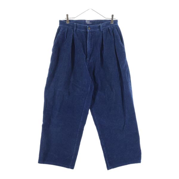 [商品番号]9026A140038[ブランド]POLO RALPH LAUREN（ポロラルフローレン）[モデル]90S VINTAGE POLO CORDS ヴィンテージ USA製 ツータック 太畝コーデュロイパンツ ネイビー[販売店舗]B...