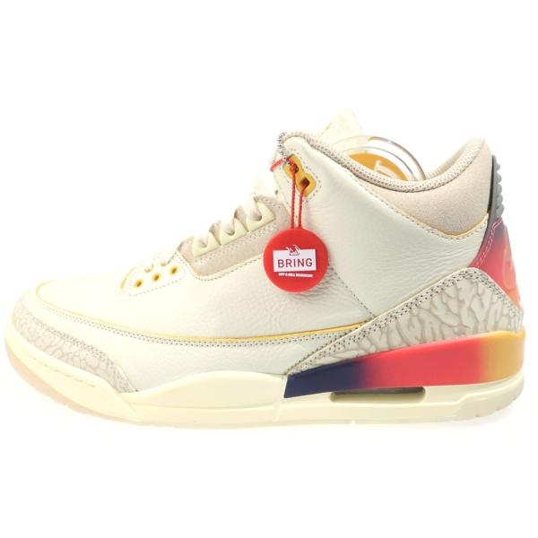 [商品番号]9026A150125[ブランド]NIKE（ナイキ）[モデル]×J BALVIN AIR JORDAN 3 RETRO SP SUNSET J バルヴィン エア ジョーダン レトロ サンセット ハイカットスニーカー アイボリー ...