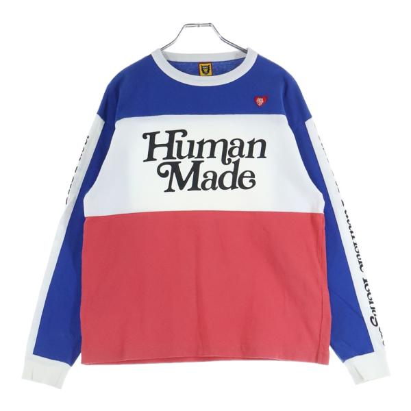 [商品番号]9026A160025[ブランド]HUMAN MADE（ヒューマンメイド）[モデル]×GIRLS DON'T CRY VERDY BMX SHIRT ガールズ ドント クライ ヴェルディ クルーネック長袖Tシャツ カットソー ブ...