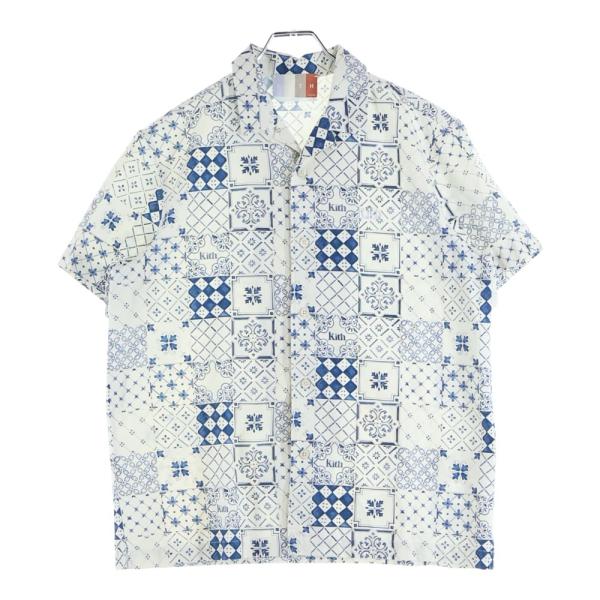 [商品番号]9026A160039[ブランド]KITH（キス）[モデル]22SS AZULEJO TILES THOMPSON CAMP COLLAR SHIRT SANDRIFT 半袖シャツ KT-1109[販売店舗]BRING オンライ...
