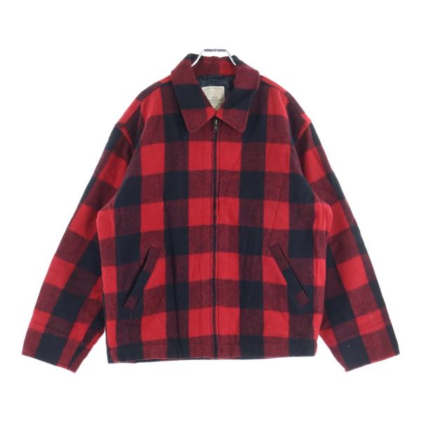 [商品番号]9026A160064[ブランド]NO BRAND（ノーブランド）[モデル]ARTISANAT アーティザン 裏地キルティング ウール チェック ジップアップジャケット ブラック/レッド[販売店舗]BRING オンラインショップ