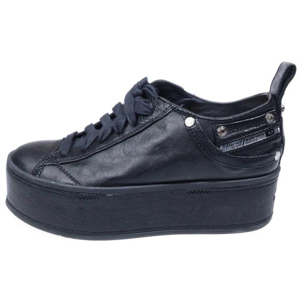 [商品番号]9026A200129[ブランド]DIESEL（ディーゼル）[モデル]S-EXPOSURE LC WEDG プラットフォーム ローカットスニーカー レディース US7/24cm ブラック Y01648 P1365 T8013[販...