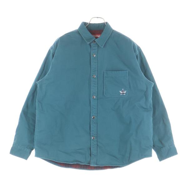 [商品番号]9026A250049[ブランド]SUPREME（シュプリーム）[モデル]25AW Quilted Lined Denim Snap Shirt キルテッドラインド デニム スナップ 長袖シャツ グリーン[販売店舗]BRING 渋谷店