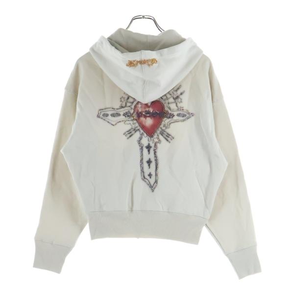 [商品番号]9026A250110[ブランド]SCULPTOR（スカルプター）[モデル]Beaded Saint Hoodie Zip-Up Dirty ビーデッド セイント フーディー ジップアップ スウェット パーカー ホワイト CS2...