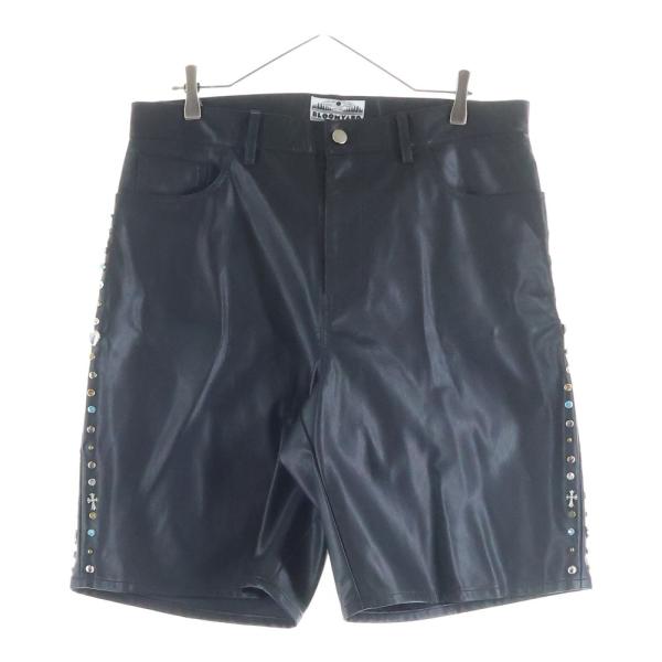 [商品番号]9026A260069[ブランド]NO BRAND（ノーブランド）[モデル]BLOOMYARD ブルームヤード MULTI STUDS V LEATHER SHORTS マルチ スタッズ ブイ レザーショーツ ハーフパンツ ブラ...
