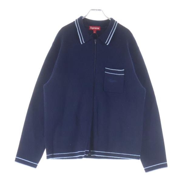 [商品番号]9026B010023[ブランド]SUPREME（シュプリーム）[モデル]24AW Zip Up Polo Sweater ジップアップポロ スウェットセーター ブルー[販売店舗]AWESOME VINTAGE ＆ OneSty...