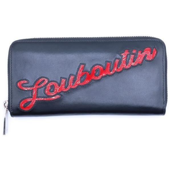 [商品番号]9026B070066[ブランド]CHRISTIAN LOUBOUTIN（クリスチャンルブタン）[モデル]PANETTONE パネトーネ レザー ラウンドファスナー ロングウォレット 長財布 ブラック/レッド 3195121[販...