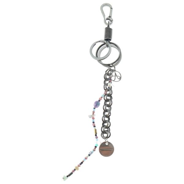 [商品番号]9026B070236[ブランド]ADSB ANDERSSON BELL（アンダースンベル）[モデル]ストーンモチーフ 1クリップ キーチェーン シルバー[販売店舗]BRING オンラインショップ