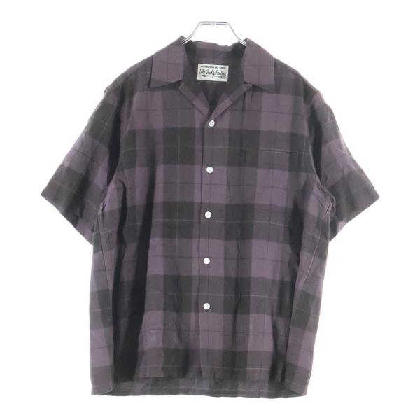 [商品番号]9026B080012[ブランド]WACKO MARIA（ワコマリア）[モデル]24SS OMBRE CHECK OPEN COLLAR SHIRT TYPE-3 オンブレチェック オープンカラー 半袖シャツ パープル 24SS...