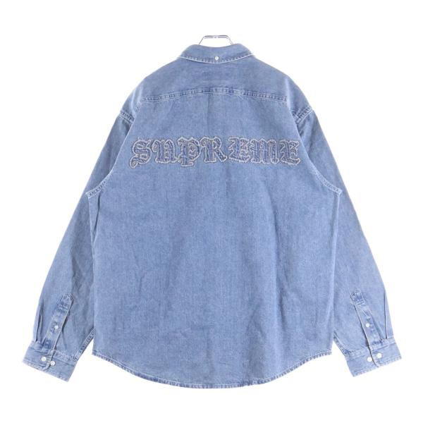 [商品番号]9026B090078[ブランド]SUPREME（シュプリーム）[モデル]25AW Applique Denim Shirt アップリケ デニム ロングスリーブ 長袖シャツ インディゴ[販売店舗]BRING福岡天神店