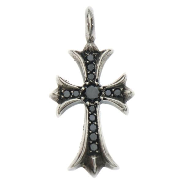 [商品番号]9026B150049[ブランド]CHROME HEARTS（クロムハーツ）[モデル]TNY CRSF P BLKDIA オールド タイニーファットクロス PAVEブラックダイヤ ペンダント シルバーネックレストップ シルバー[...