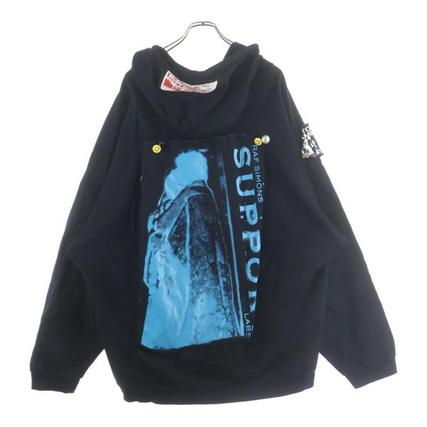 [商品番号]9026B160058[ブランド]RAF SIMONS（ラフシモンズ）[モデル]20SS Oversized Hoodie with Patches and Pins パッチワーク オーバーサイズド フーデッド パーカー ブラッ...