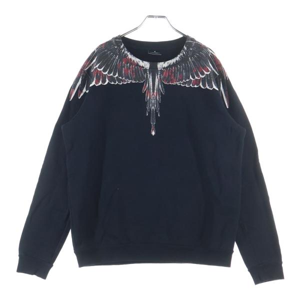 [商品番号]9026B180077[ブランド]MARCELO BURLON（マルセロバーロン）[モデル]ウイング両面プリントデザイン プルオーバークルーネックスウェット ブラック CMBA009E19630008[販売店舗]BRING オン...