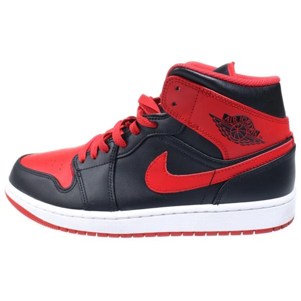 [商品番号]9026B190021[ブランド]NIKE（ナイキ）[モデル]AIR JORDAN 1 MID BRED TOE エアジョーダン 1 ブレッド トゥ レザーミッドカットスニーカー ブラック/レッド US9.5/27.5cm DQ...