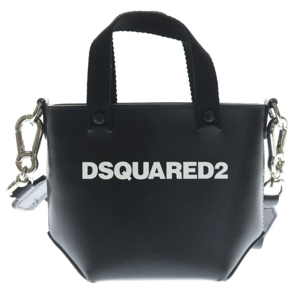 [商品番号]9026C050030[ブランド]DSQUARED2（ディースクエアード）[モデル]20AW ロゴプリント 2WAY レザーマイクロショルダーバッグ トートバッグ ハンドバッグ ブラック S83SP0030[販売店舗]BRING...