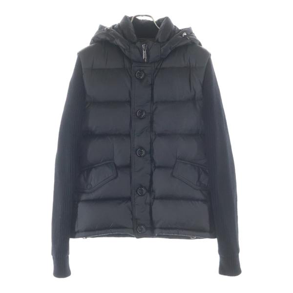 [商品番号]9026C070016[ブランド]MOORER（ムーレー）[モデル]FOSCOLO-SHM ニット切替 フーデッド ダウンジャケット ブラック[販売店舗]BRING オンラインショップ